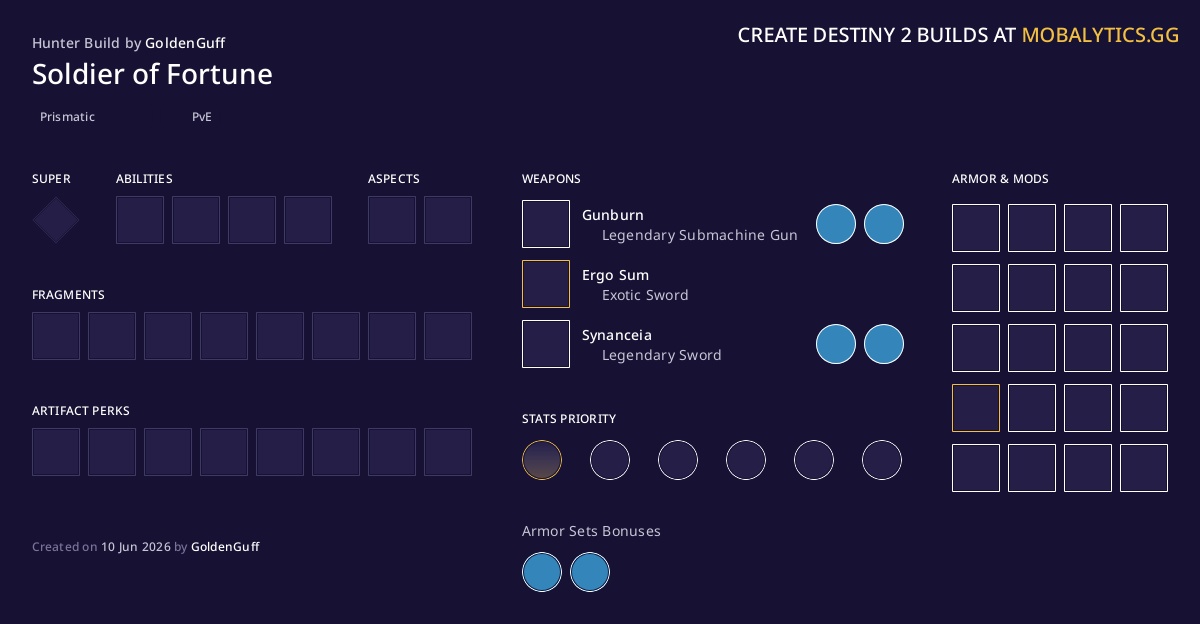 Soldier of Fortune - Destiny 2 Prismatic Hunter Build by GoldenGuff