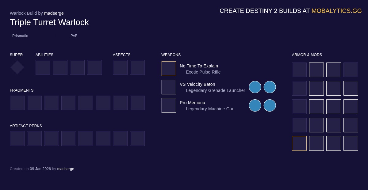 Triple Turret Warlock - Destiny 2 Prismatic Warlock Build by madserge
