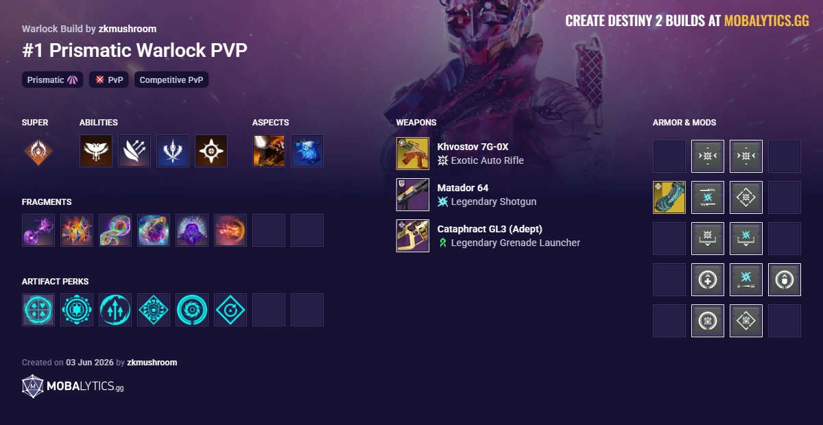 #1 Prismatic Warlock PVP - Destiny 2 Warlock Build for PvP - Mobalytics
