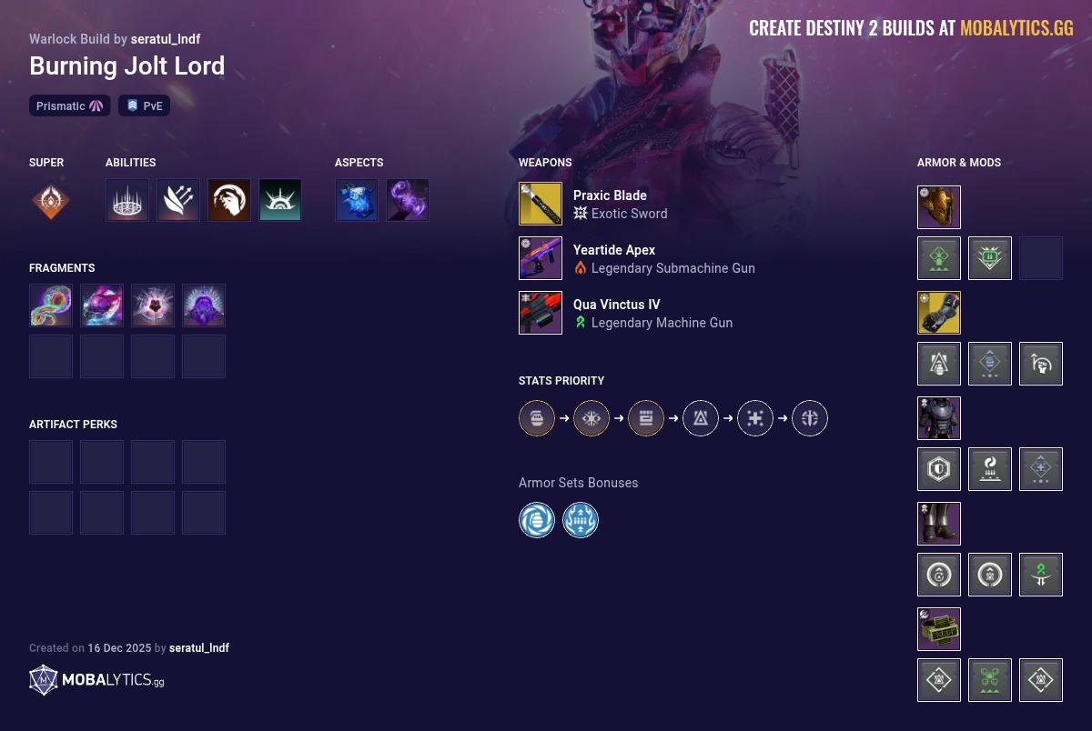 Burning Jolt Lord - Destiny 2 Prismatic Warlock Build by seratul_lndf