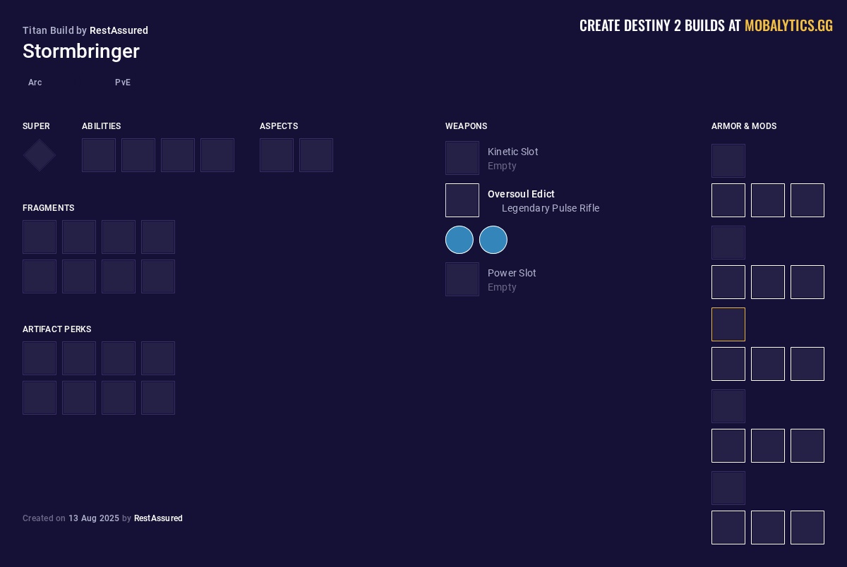 Stormbringer - Destiny 2 Arc Titan Build by RestAssured