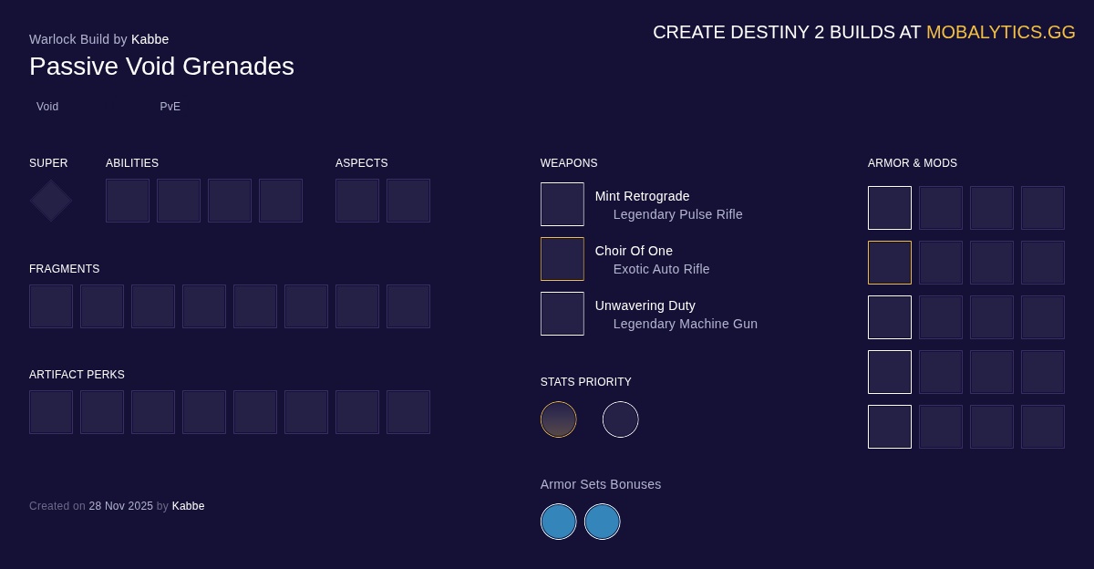 Passive Void Grenades - Destiny 2 Void Warlock Build by Kabbe