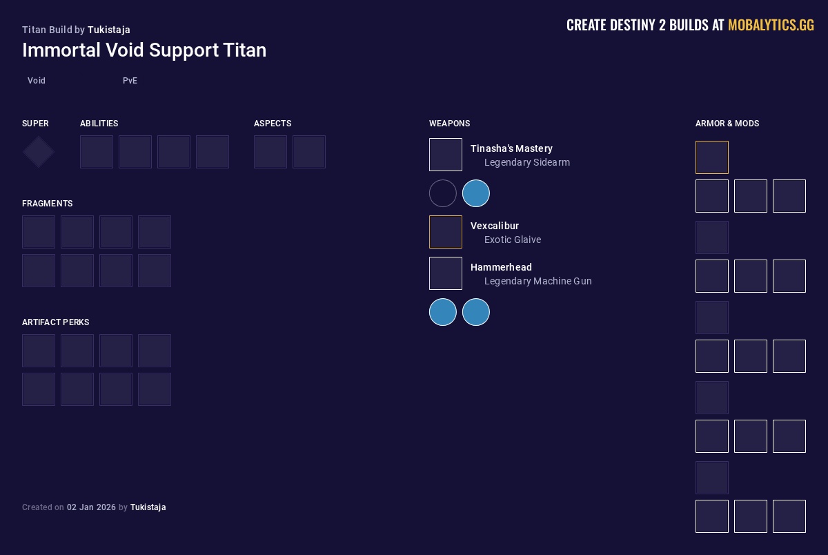 Immortal Void Support Titan - Destiny 2 Void Titan Build by Tukistaja