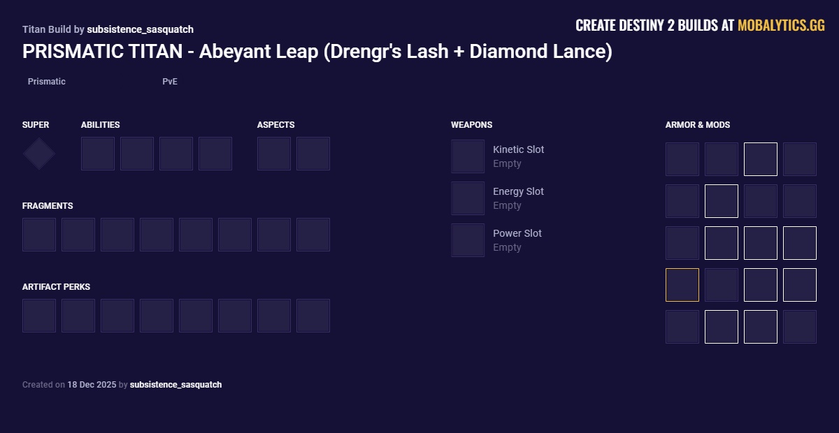 PRISMATIC TITAN - Abeyant Leap (Drengr's Lash + Diamond Lance ...
