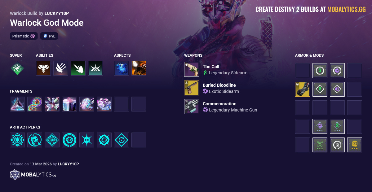 Warlock God Mode - Destiny 2 Prismatic Warlock Build by LUCKYY10P