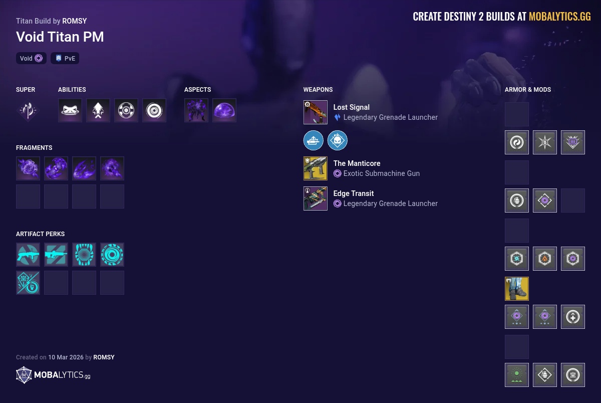 Void Titan PM - Destiny 2 Void Titan Build by ROMSY