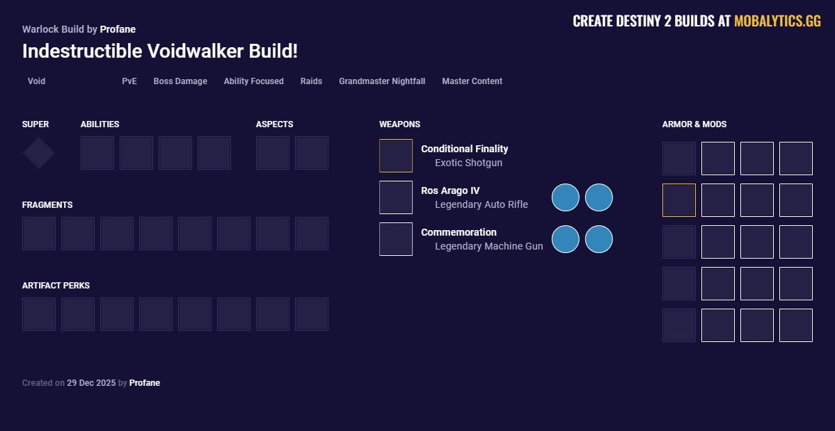 Indestructible Voidwalker Build! - Destiny 2 Warlock Build for PvE ...