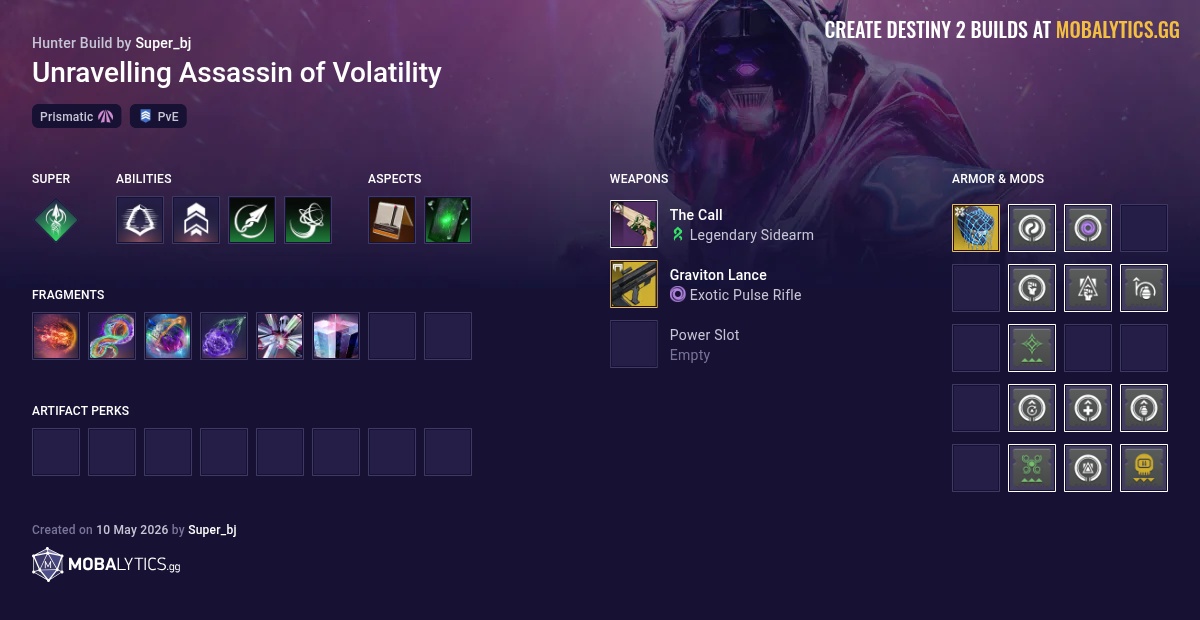 Unravelling Assassin of Volatility - Destiny 2 Prismatic Hunter Build ...