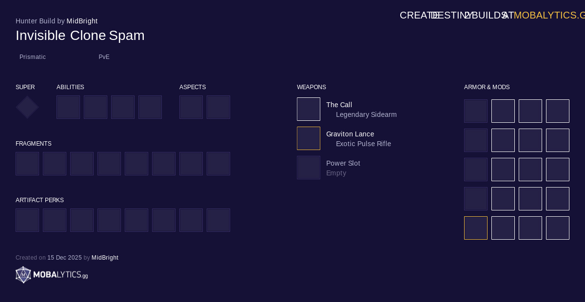 Invisible Clone Spam - Destiny 2 Prismatic Hunter Build by MidBright