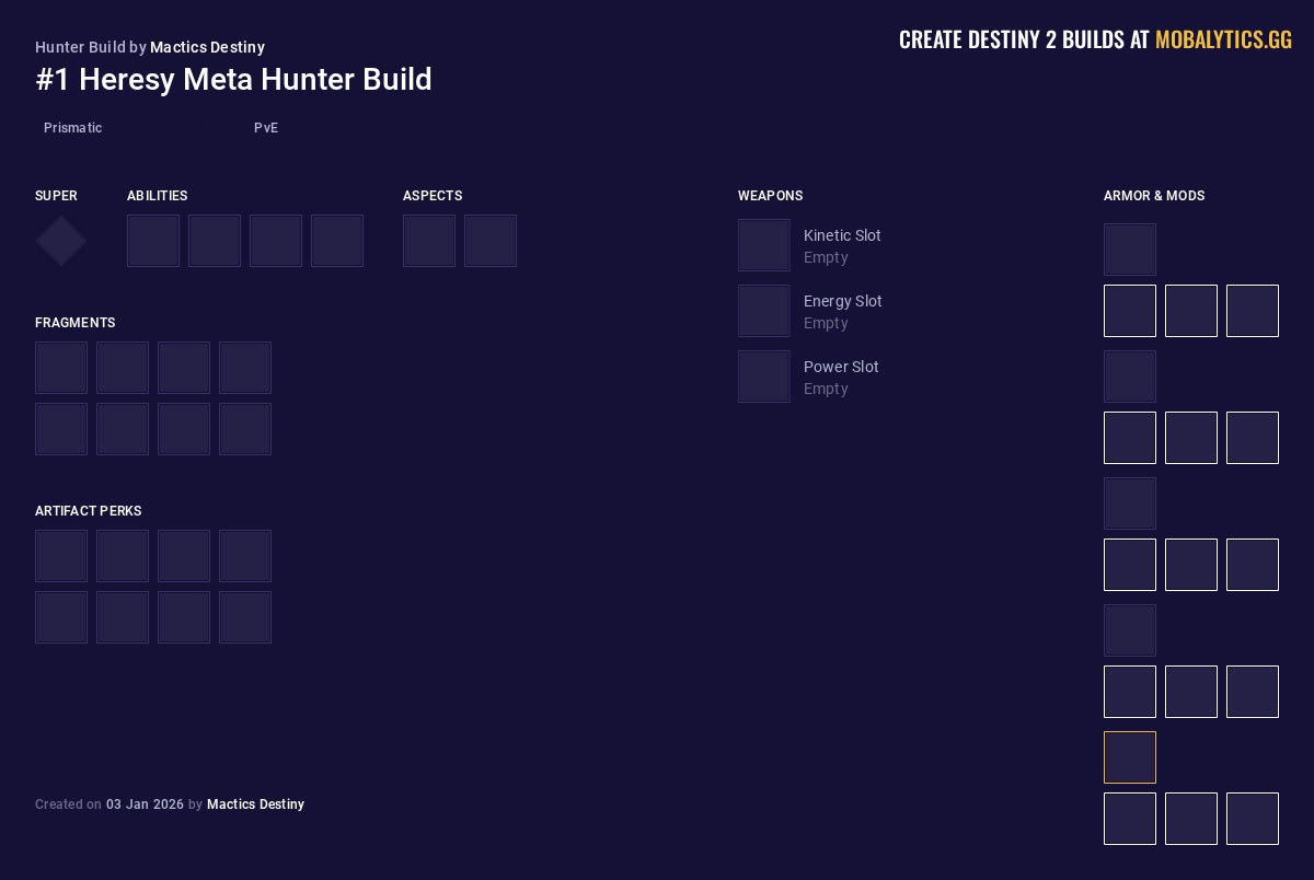 #1 Heresy Meta Hunter Build - Destiny 2 Prismatic Hunter Build by ...