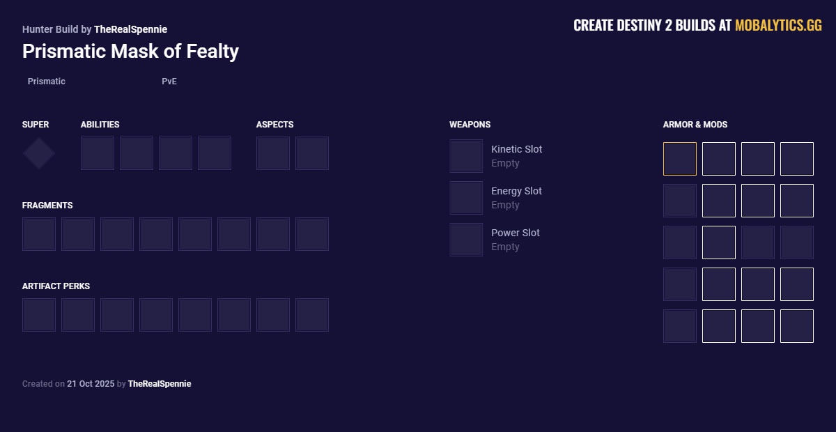 Prismatic Mask of Fealty - Destiny 2 Prismatic Hunter Build by ...