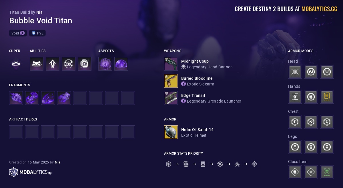 Bubble Void Titan - Destiny 2 Void Titan Build by Nia