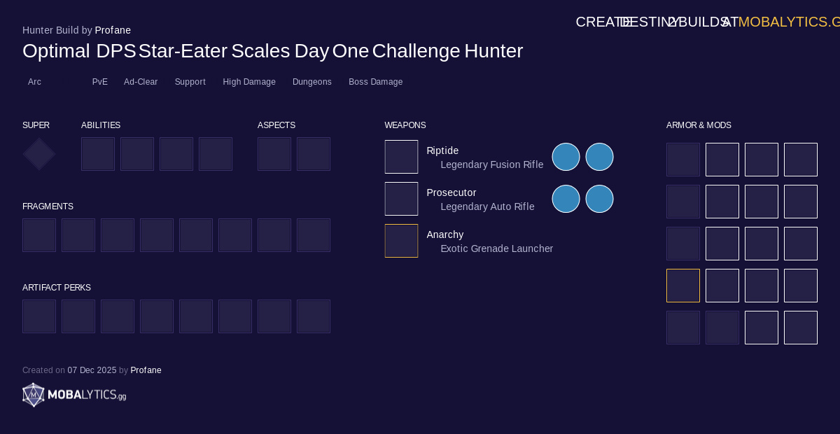 Optimal DPS Star-Eater Scales Day One Challenge Hunter - Destiny 2 ...