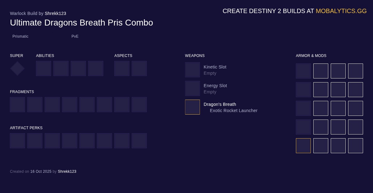 Ultimate Dragons Breath Pris Combo - Destiny 2 Prismatic Warlock Build by Shrekk123