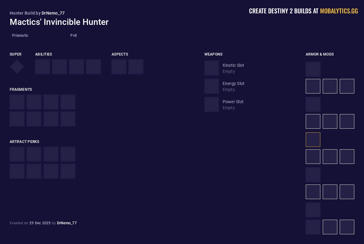 Mactics' Invincible Hunter - Destiny 2 Prismatic Hunter Build by DrNemo_77