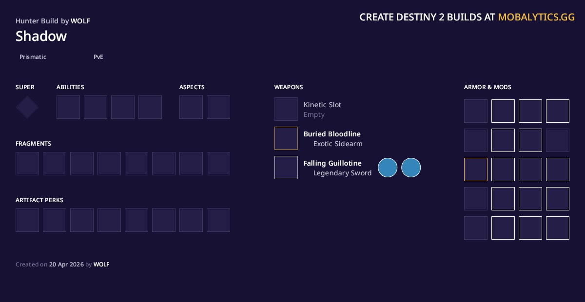 Shadow - Destiny 2 Prismatic Hunter Build by WOLF