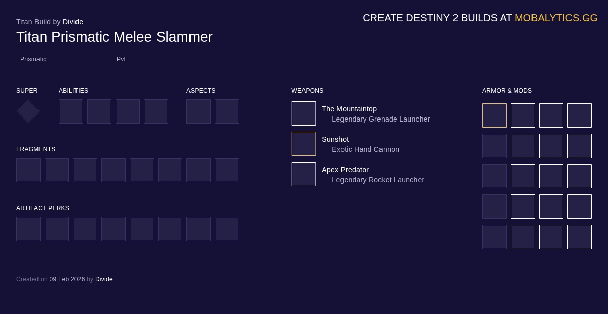 Titan Prismatic Melee Slammer - Destiny 2 Prismatic Titan Build by Divide