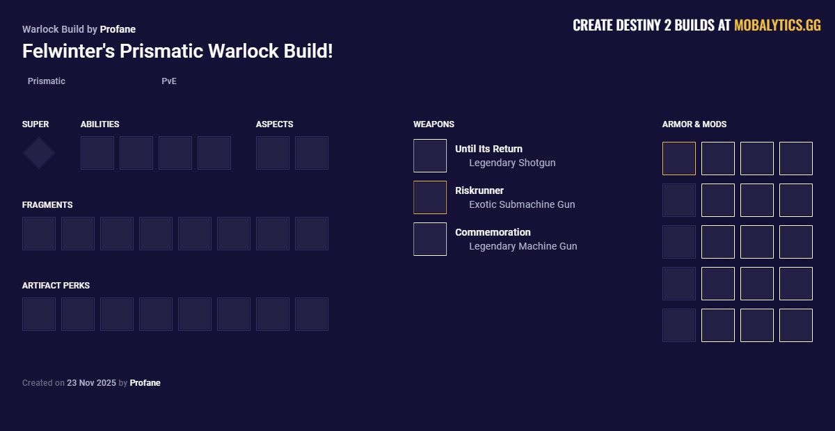 Felwinter's Prismatic Debuff Build! - Destiny 2 Prismatic Warlock Build ...