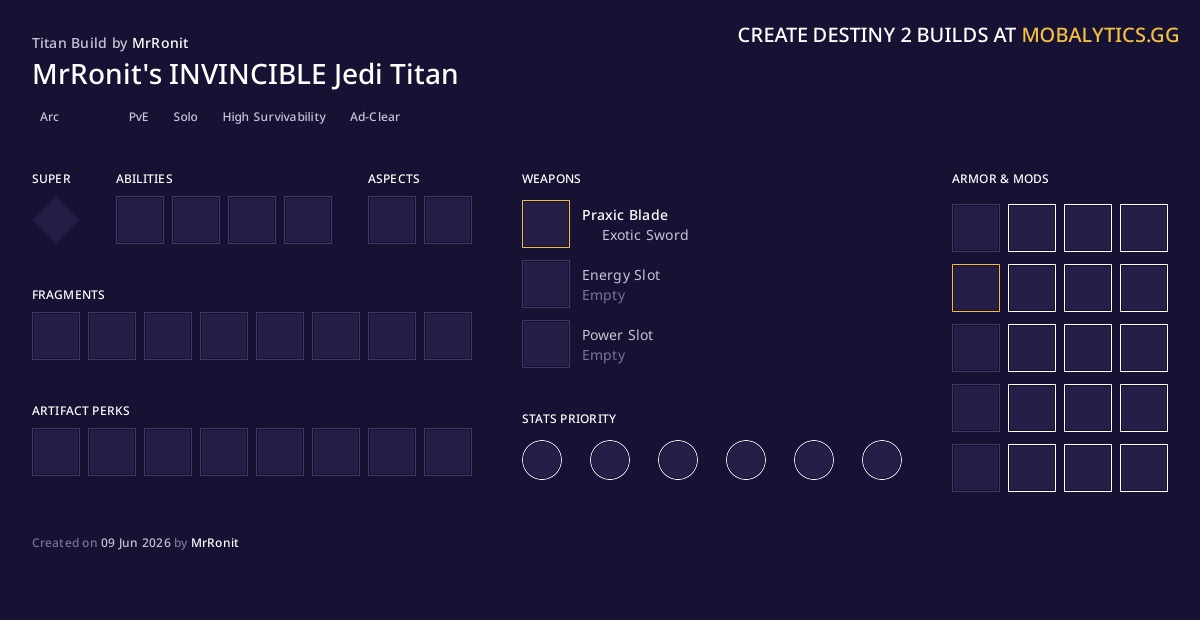 MrRonit's INVINCIBLE Jedi Titan - Destiny 2 Arc Titan Build by MrRonit