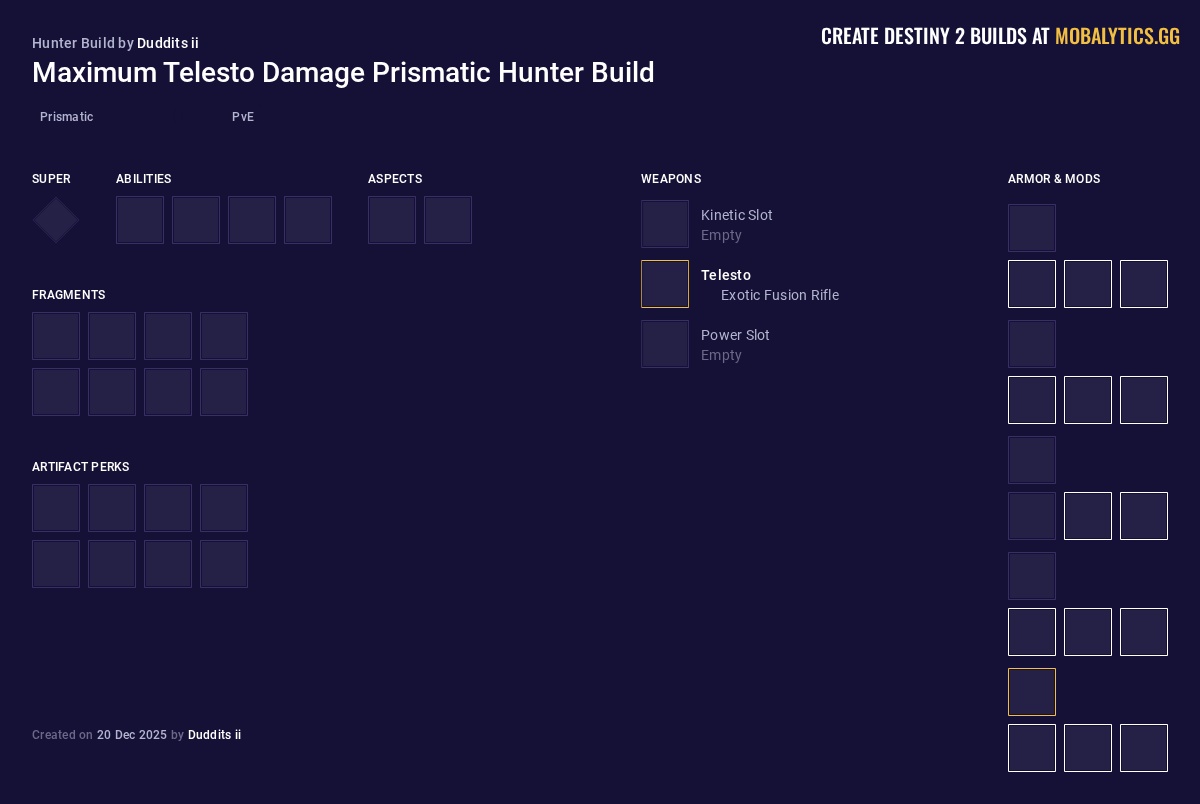 Maximum Telesto Damage Prismatic Hunter Build - Destiny 2 Prismatic ...
