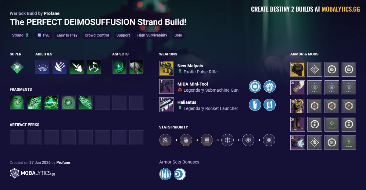The PERFECT DEIMOSUFFUSION Strand Build! - Destiny 2 Strand Warlock ...