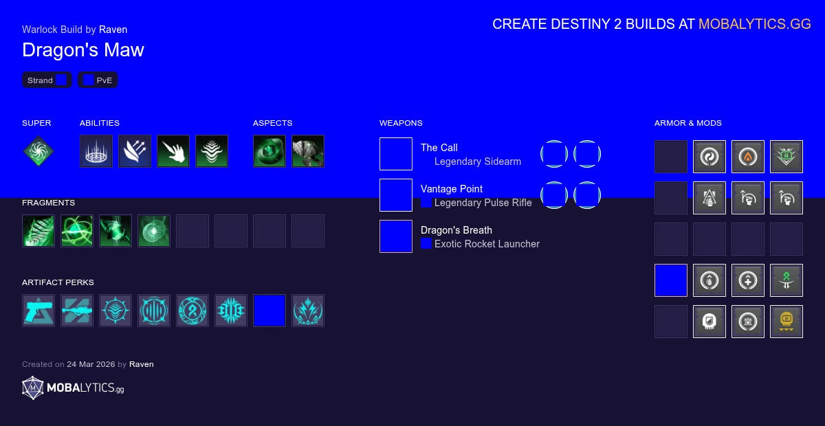 Dragon's Maw - Destiny 2 Strand Warlock Build by Raven