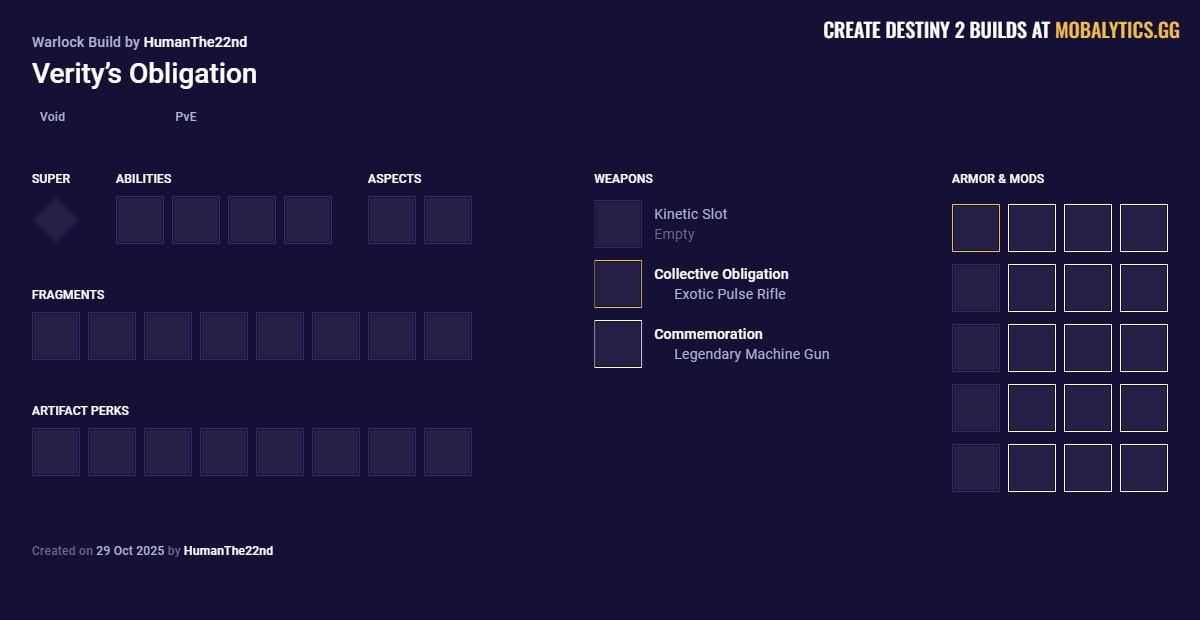 Verity’s Obligation - Destiny 2 Void Warlock Build by HumanThe22nd