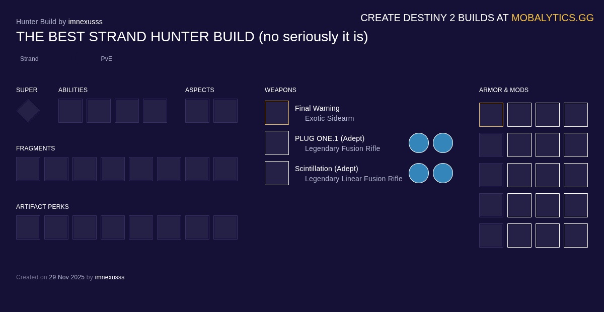 THE BEST STRAND HUNTER BUILD (no seriously it is) - Destiny 2 Strand ...