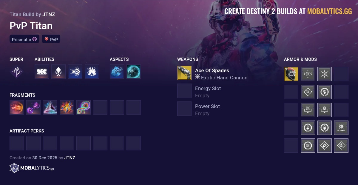 PvP Titan - Destiny 2 Prismatic Titan Build by JTNZ