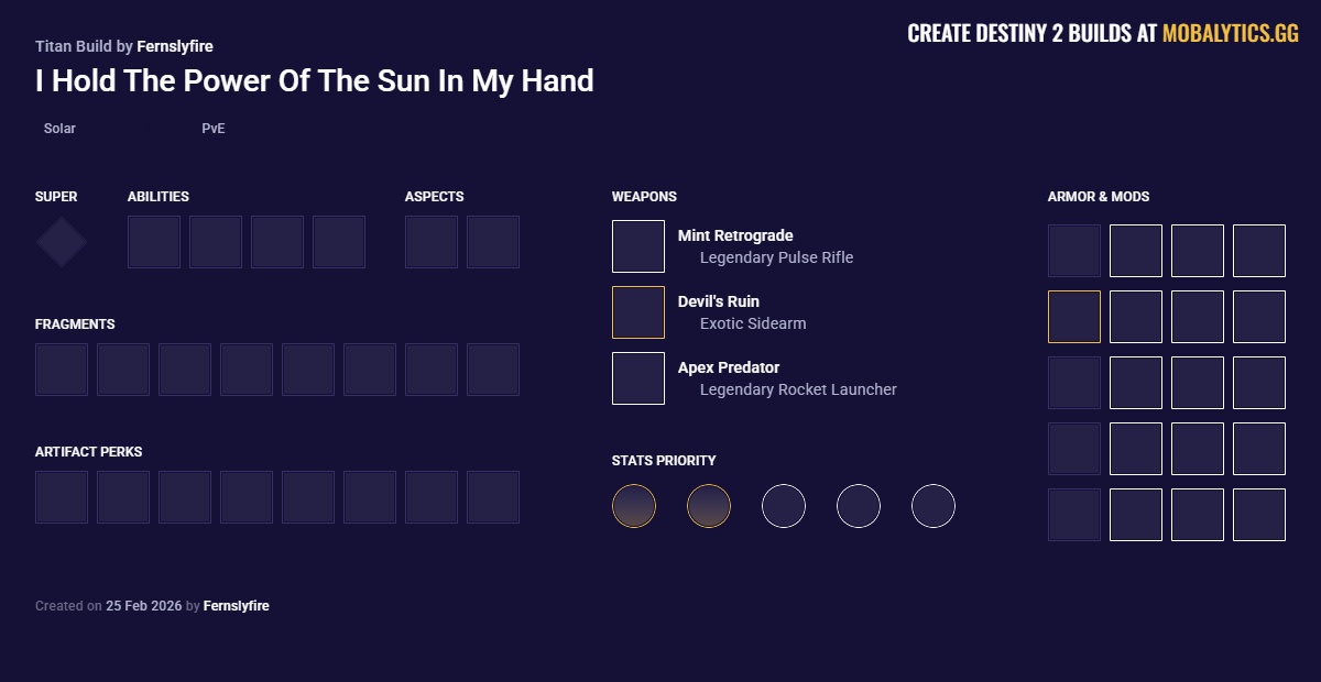 I Hold The Power Of The Sun In My Hand - Destiny 2 Solar Titan Build by ...