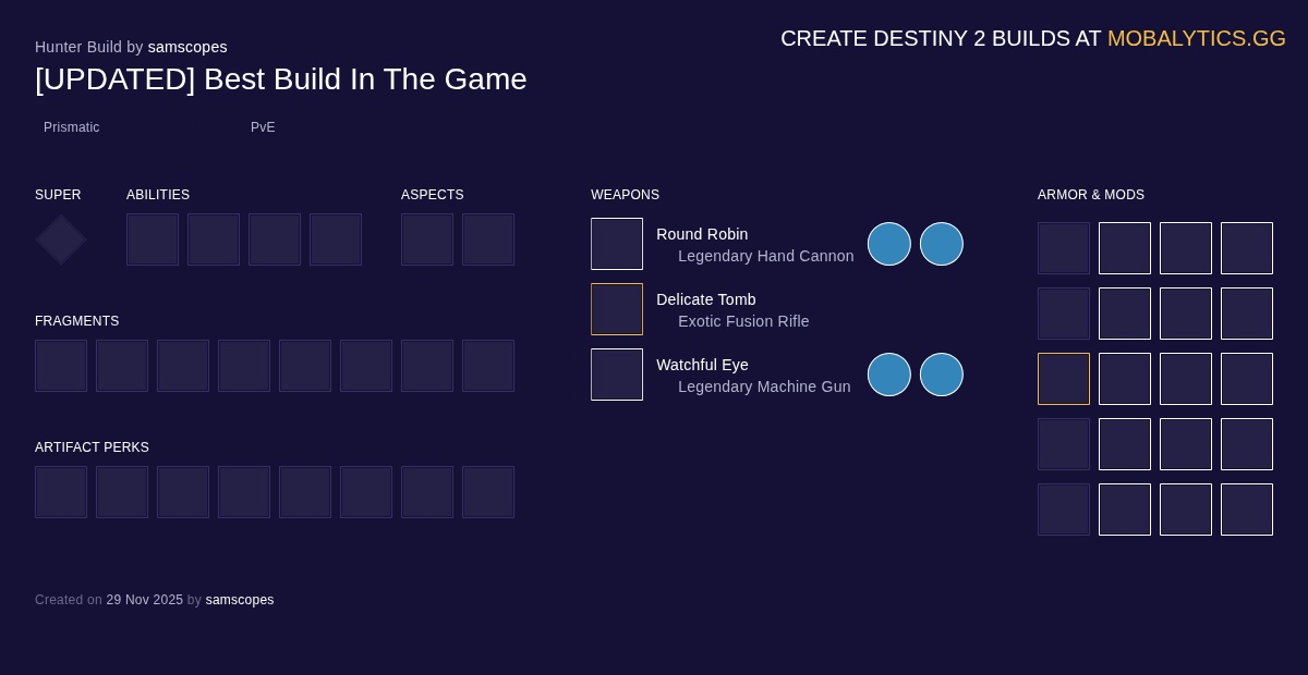 [UPDATED] Best Build In The Game - Destiny 2 Prismatic Hunter Build by ...