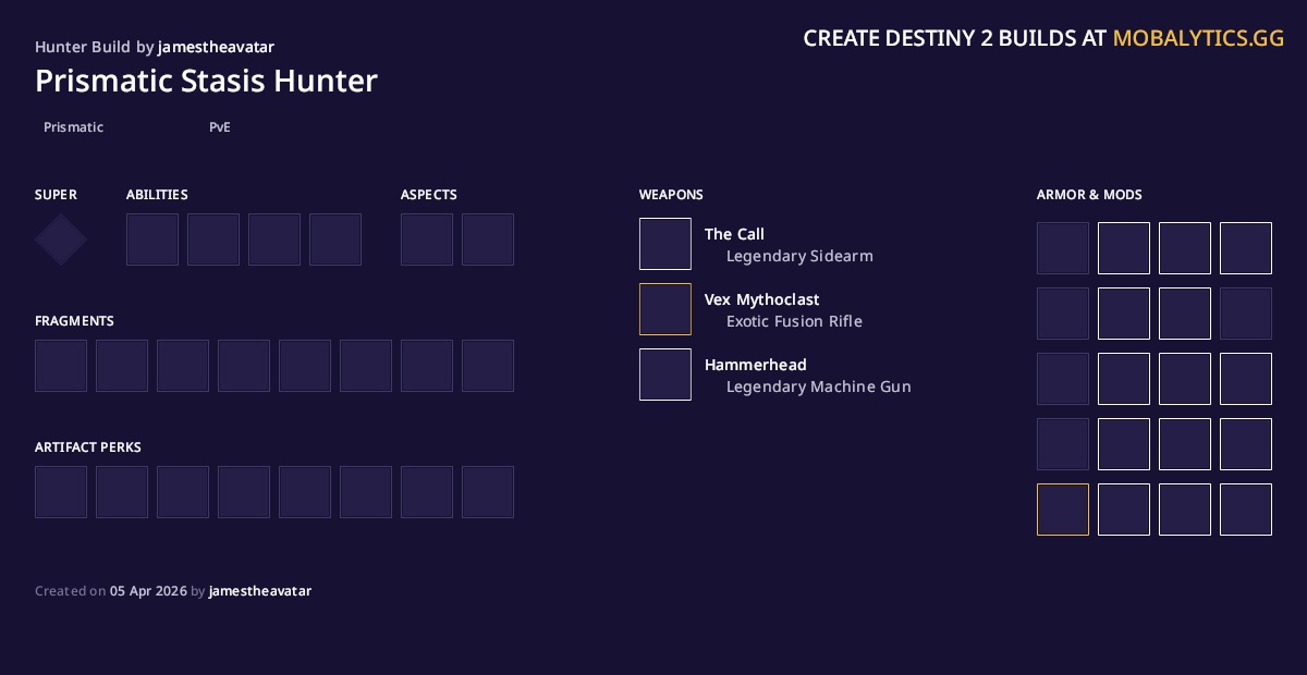 Prismatic Stasis Hunter - Destiny 2 Prismatic Hunter Build by ...