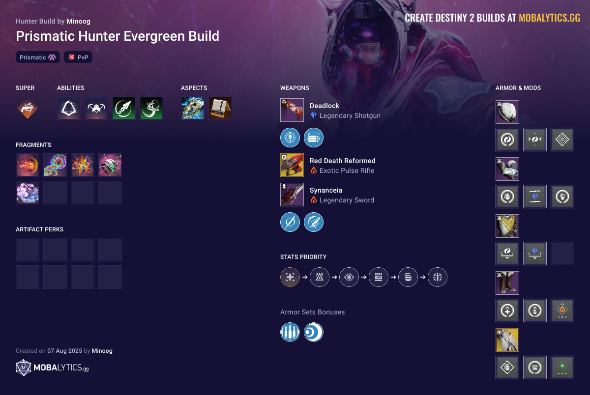 Prismatic Hunter Evergreen Build - Destiny 2 Prismatic Hunter Build by ...