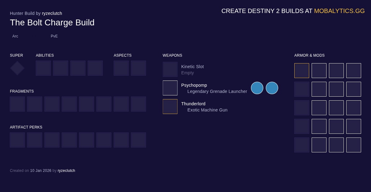 The Bolt Charge Build - Destiny 2 Arc Hunter Build by ryzeclutch
