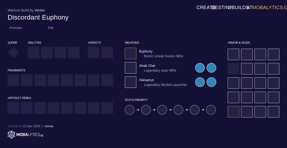 Discordant Euphony - Destiny 2 Prismatic Warlock Build by Vortex