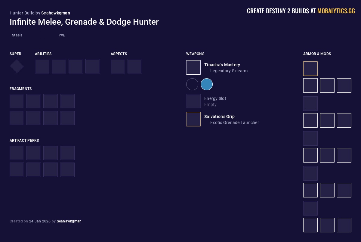Infinite Melee, Grenade & Dodge Hunter - Destiny 2 Stasis Hunter Build ...