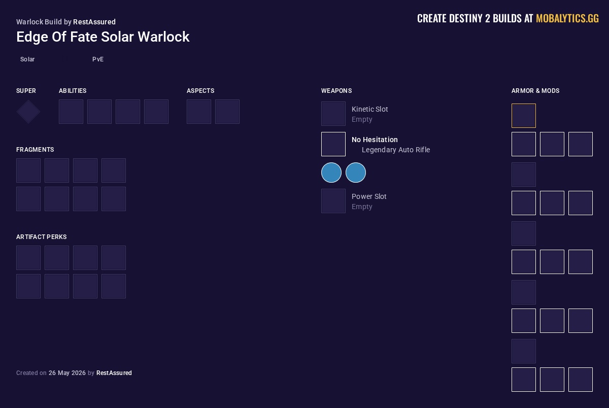 Edge Of Fate Solar Warlock - Destiny 2 Solar Warlock Build by RestAssured