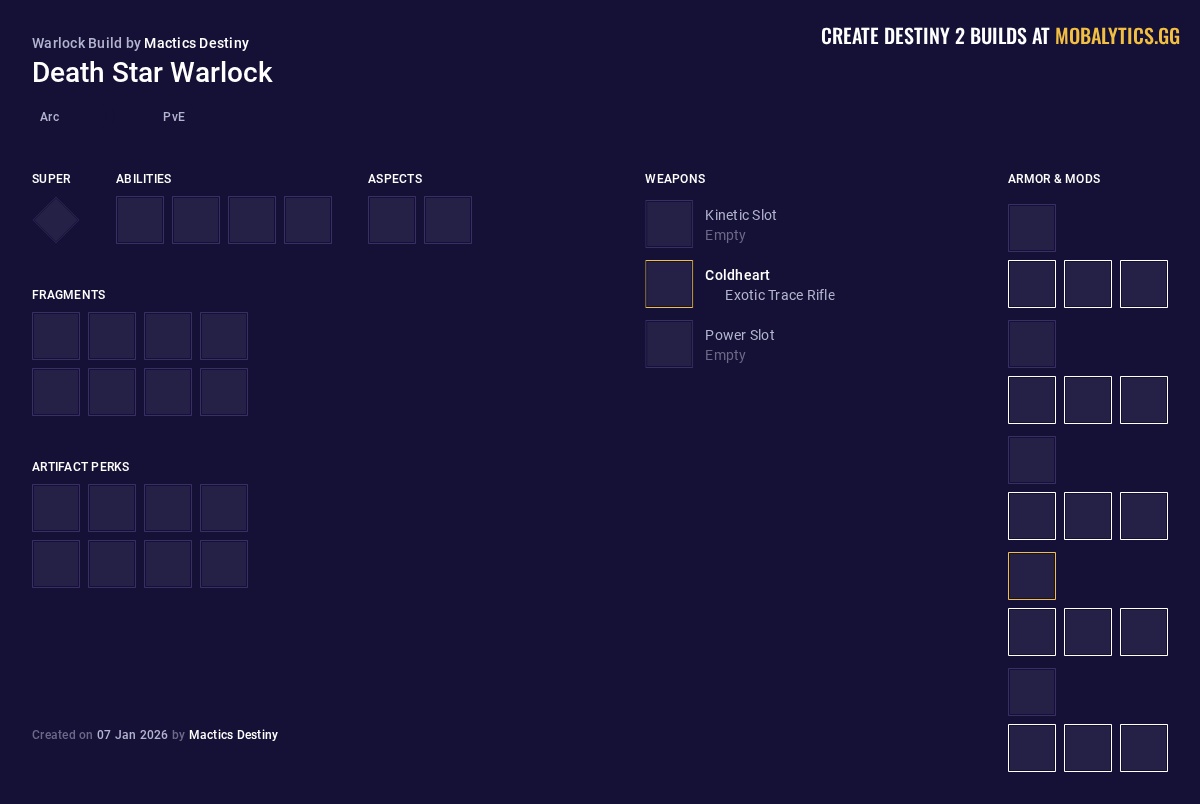 Death Star Warlock - Destiny 2 Arc Warlock Build by Mactics Destiny