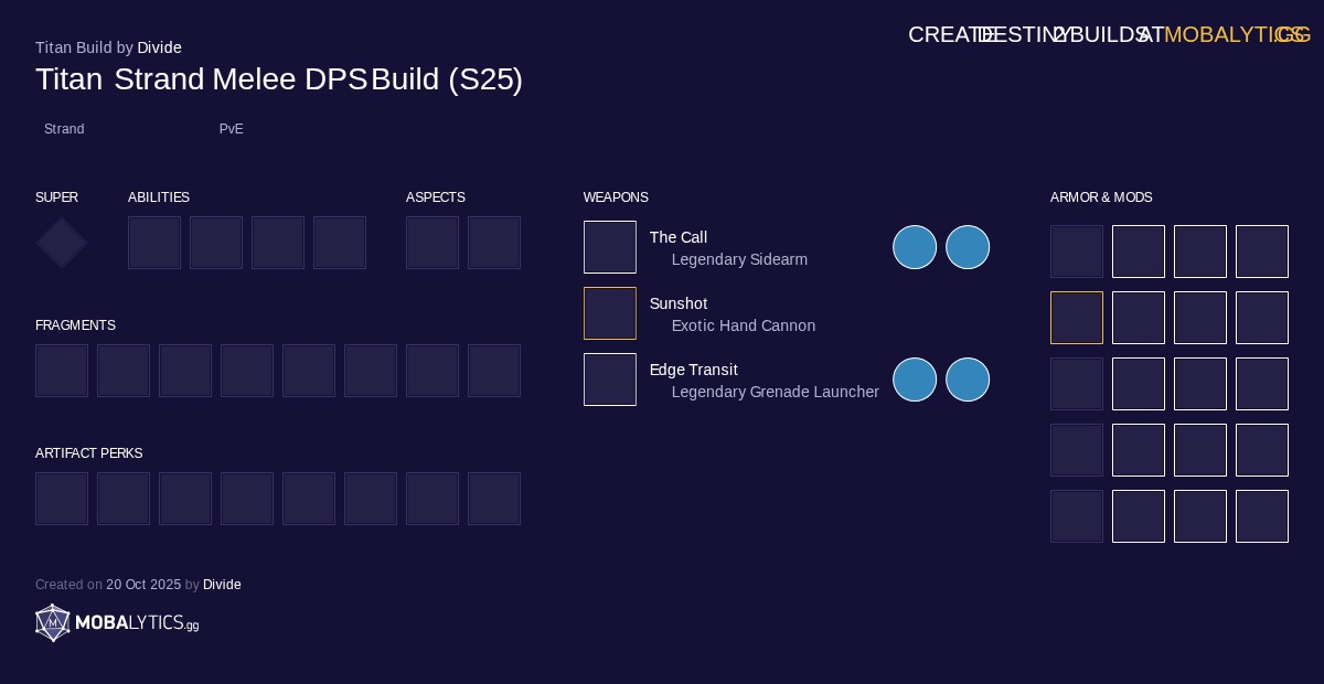 Titan Strand Melee DPS Build (S25) - Destiny 2 Strand Titan Build by Divide