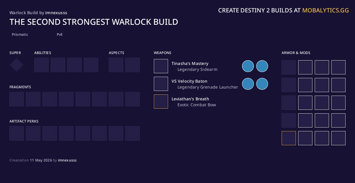 THE SECOND STRONGEST WARLOCK BUILD - Destiny 2 Prismatic Warlock Build ...