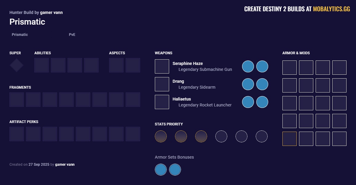 Prismatic - Destiny 2 Prismatic Hunter Build by gamer vann
