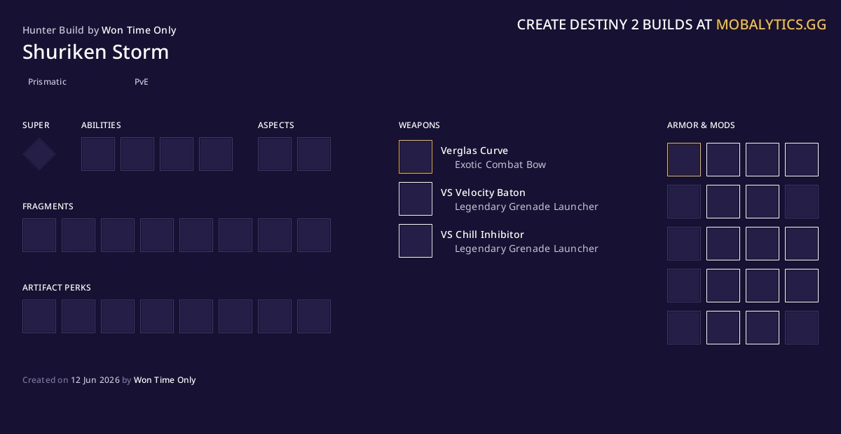 Shuriken Storm - Destiny 2 Prismatic Hunter Build by Won Time Only