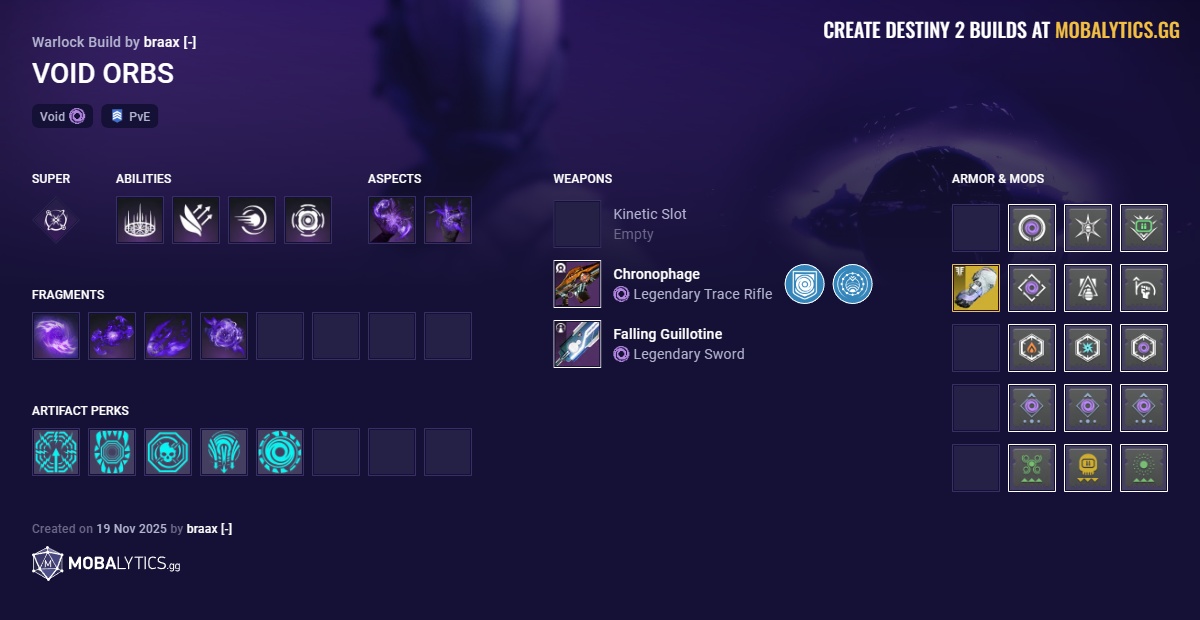 VOID ORBS - Destiny 2 Void Warlock Build by braax [-]