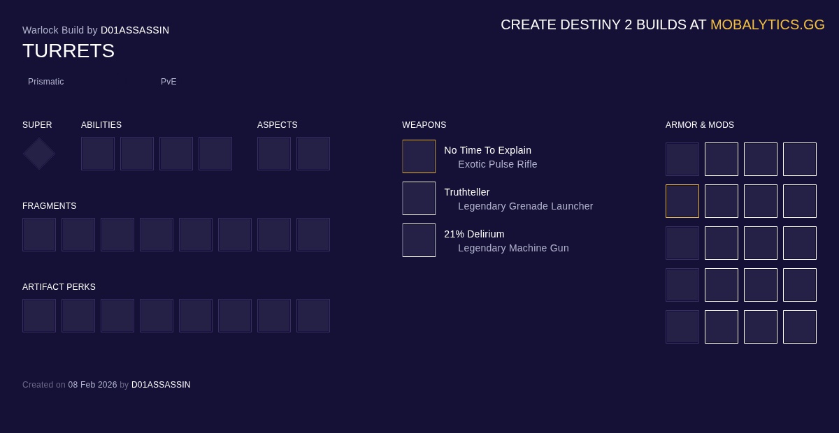 TURRETS - Destiny 2 Prismatic Warlock Build by D01ASSASSIN