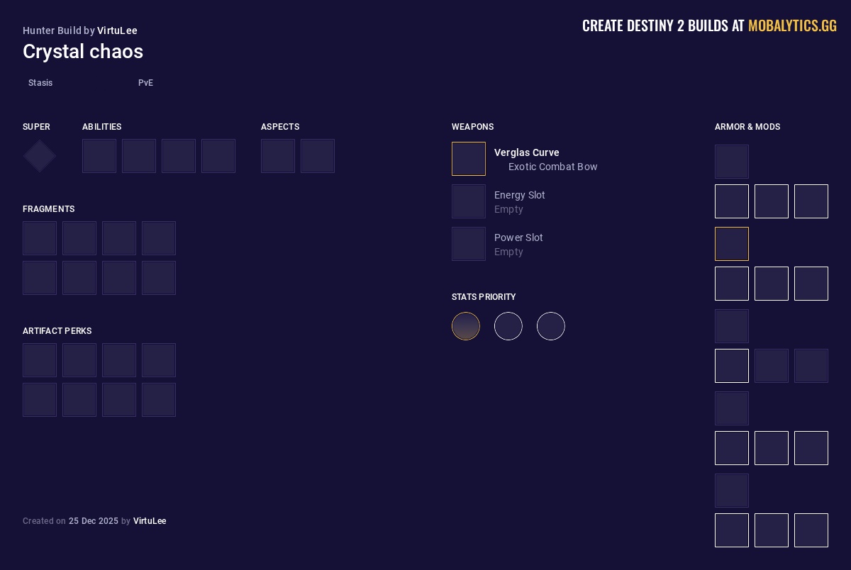 Crystal chaos - Destiny 2 Stasis Hunter Build by VirtuLee