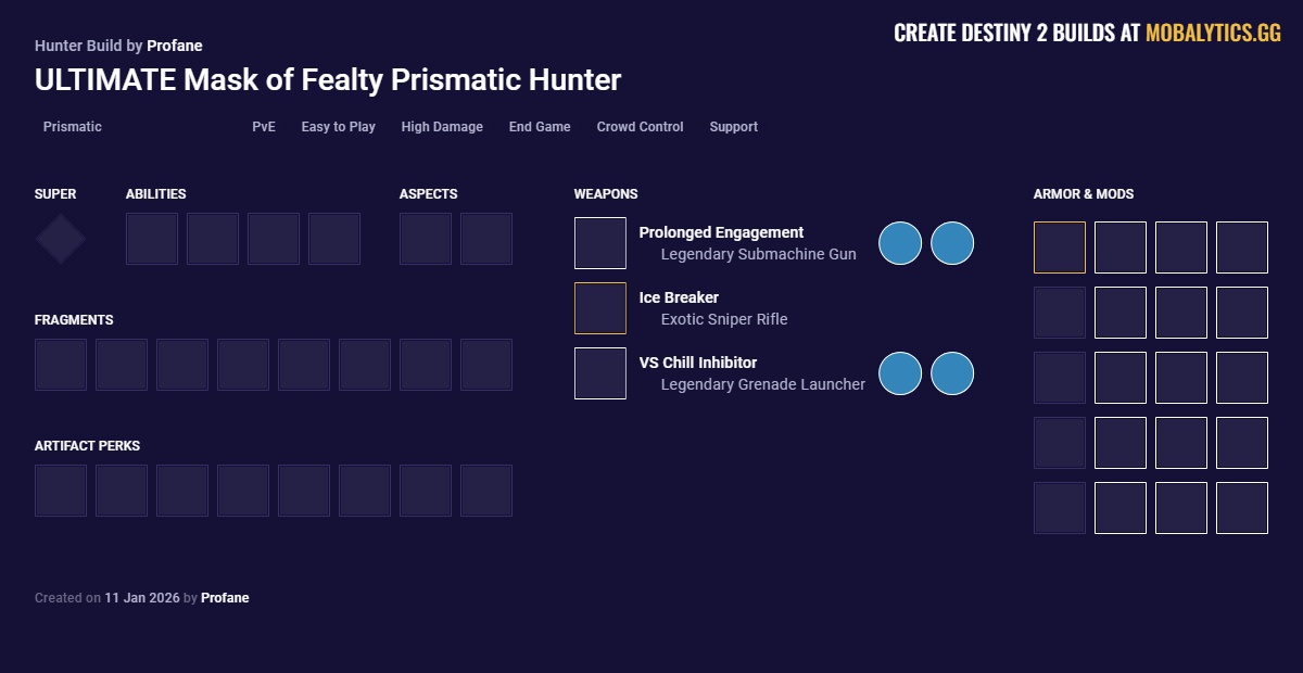 ULTIMATE Mask of Fealty Prismatic Hunter - Destiny 2 Hunter Build for ...