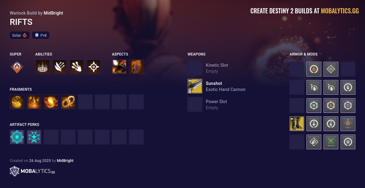 RIFTS - Destiny 2 Solar Warlock Build by MidBright