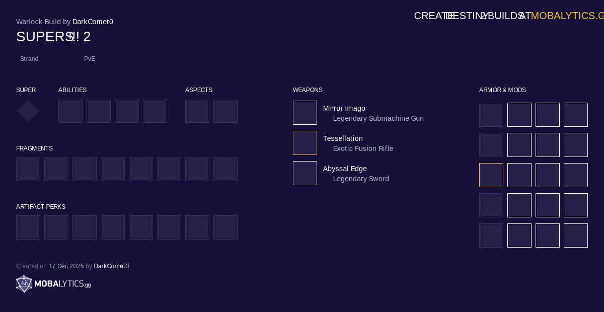 SUPERS!!! 2 - Destiny 2 Strand Warlock Build by DarkComet0