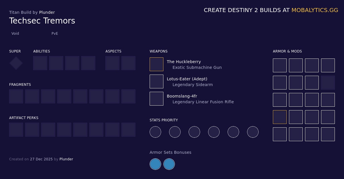Techsec Tremors - Destiny 2 Void Titan Build by Plunder