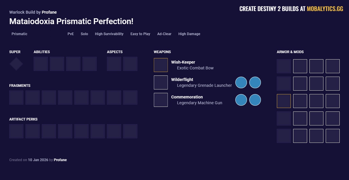 Mataiodoxia Prismatic Perfection! - Destiny 2 Warlock Build for PvE ...